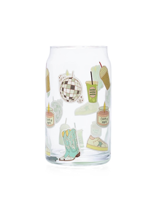 Vaso para smoothie Bluebell & Co. Sticker de vidrio 1